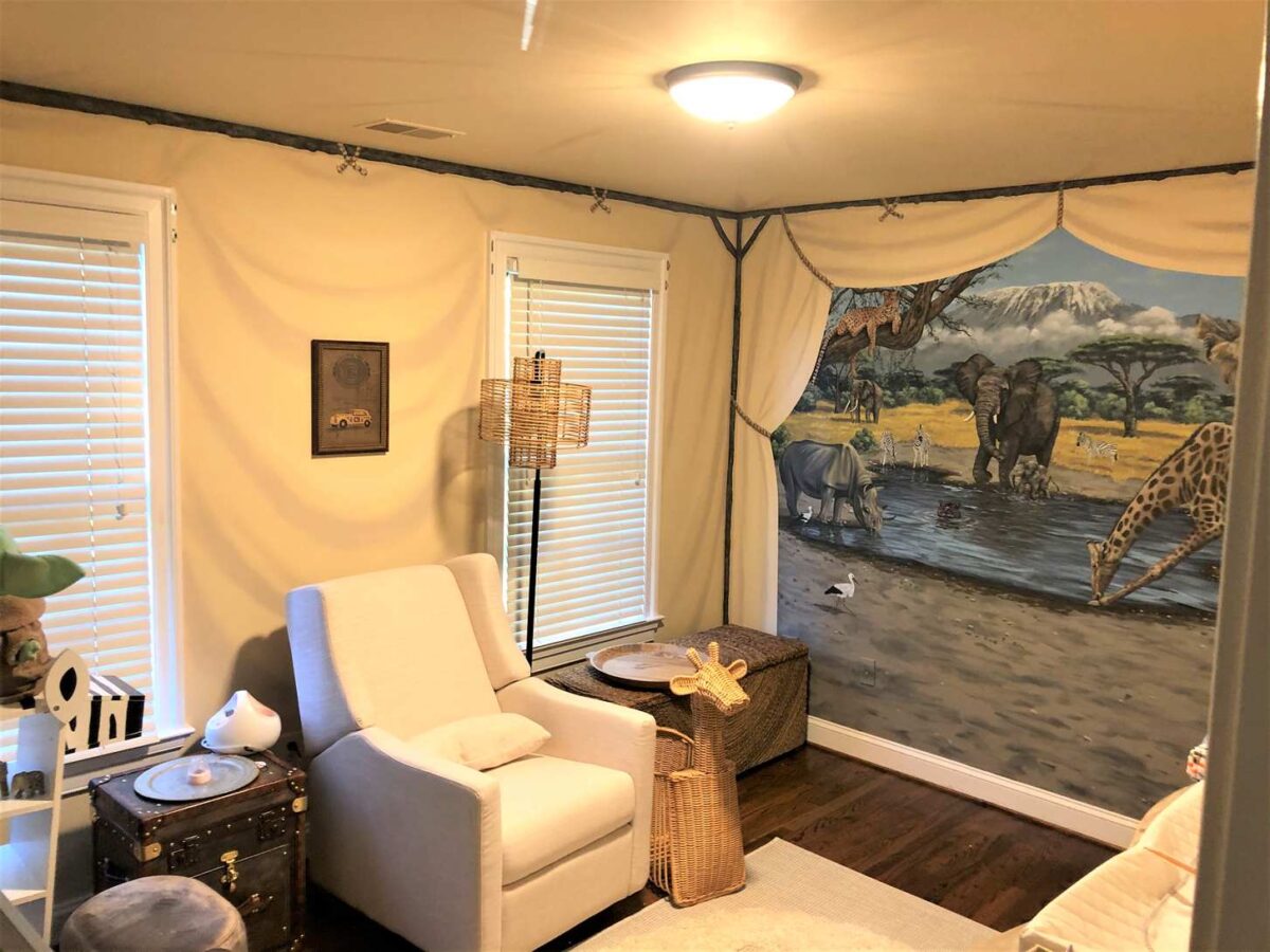 African Safari Mural - Mural Art