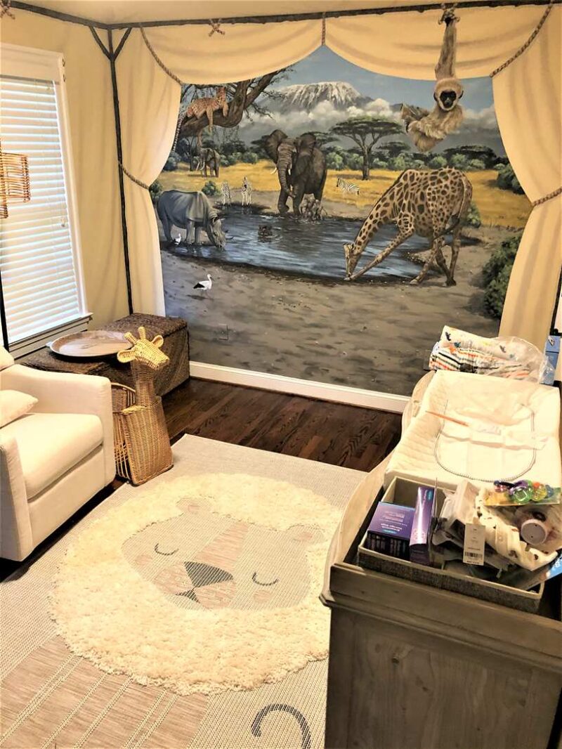 African Safari Mural - Mural Art