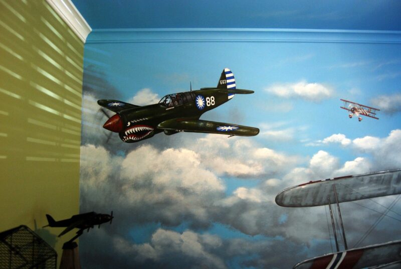 Airplane Mural - Mural Art