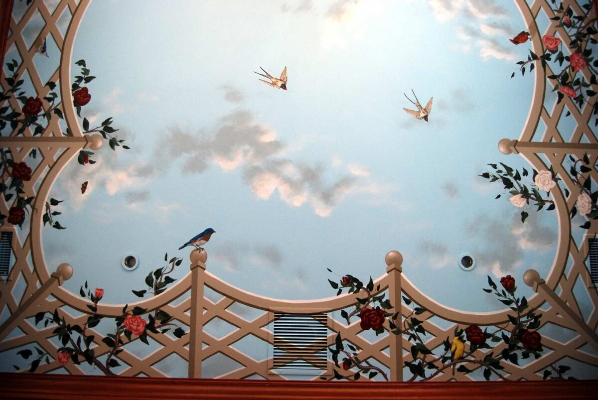 Bird Ceiling Mural - Mural Art
