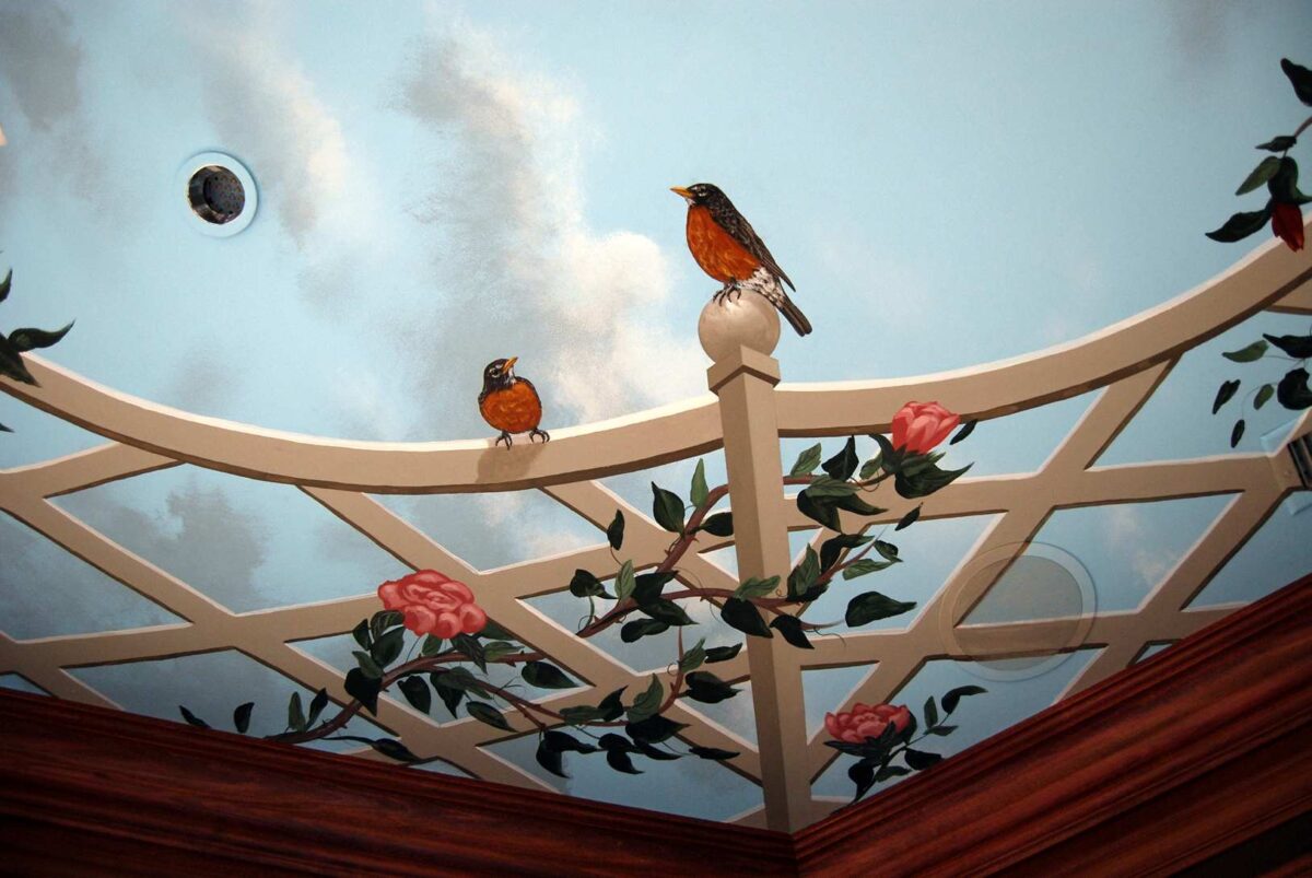 Bird Ceiling Mural - Mural Art