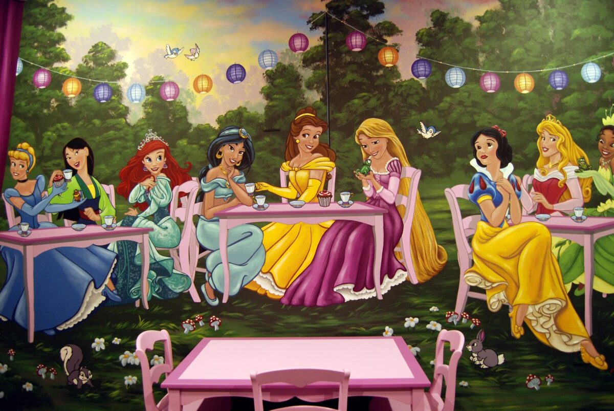 Princess Tea Party Mural - Mural Art