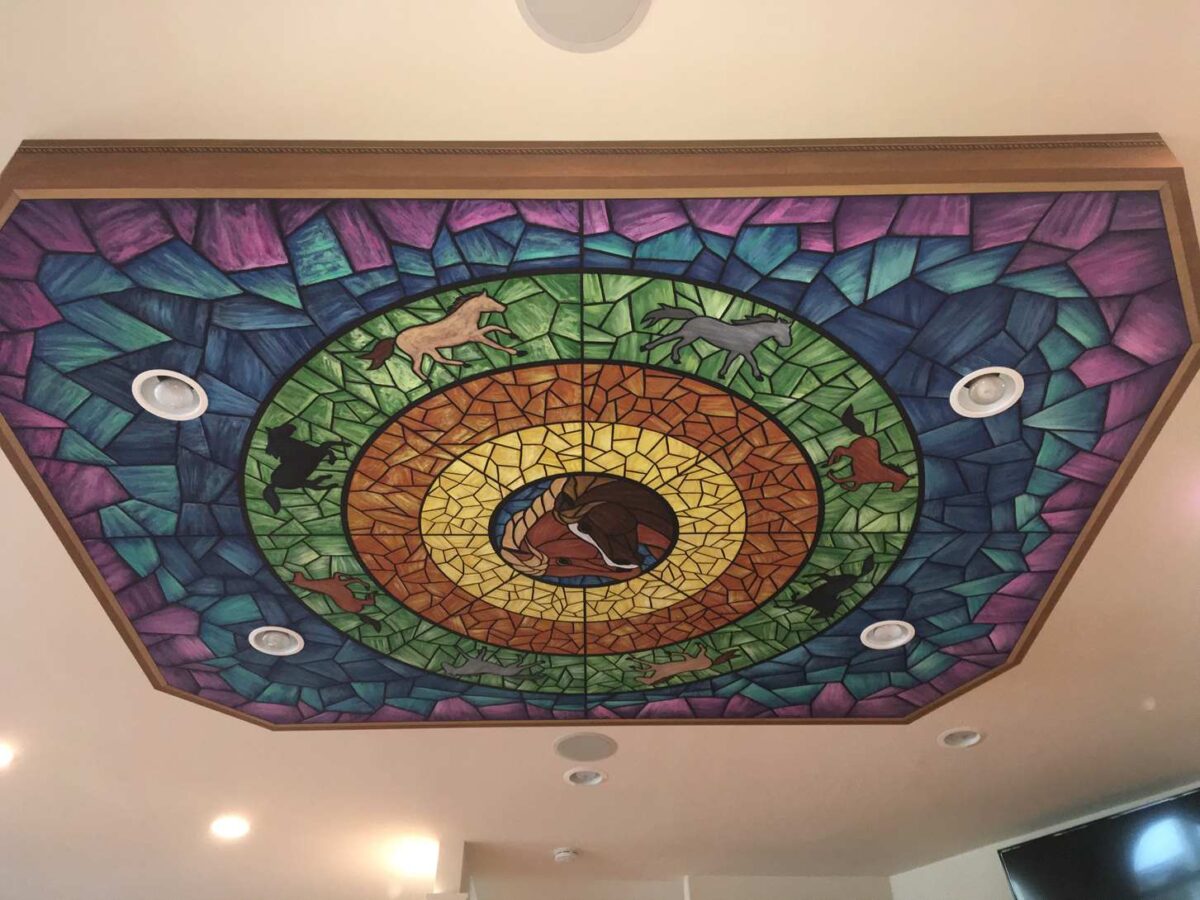 Horse Mosaic Mural - Mural Art
