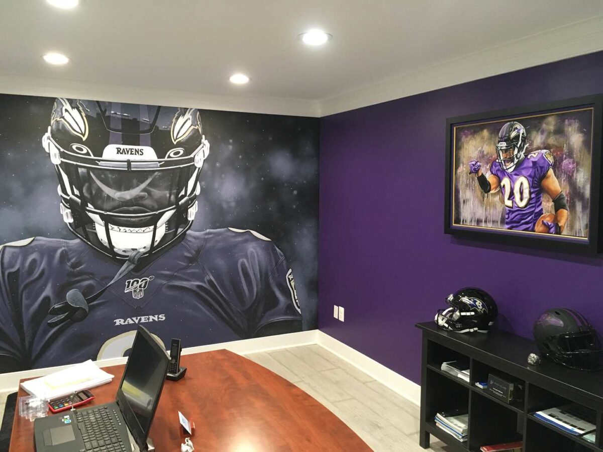 Lamar Jackson Ravens Mural - Mural Art