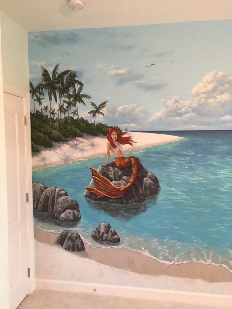 Mermaid Lagoon Mural - Mural Art