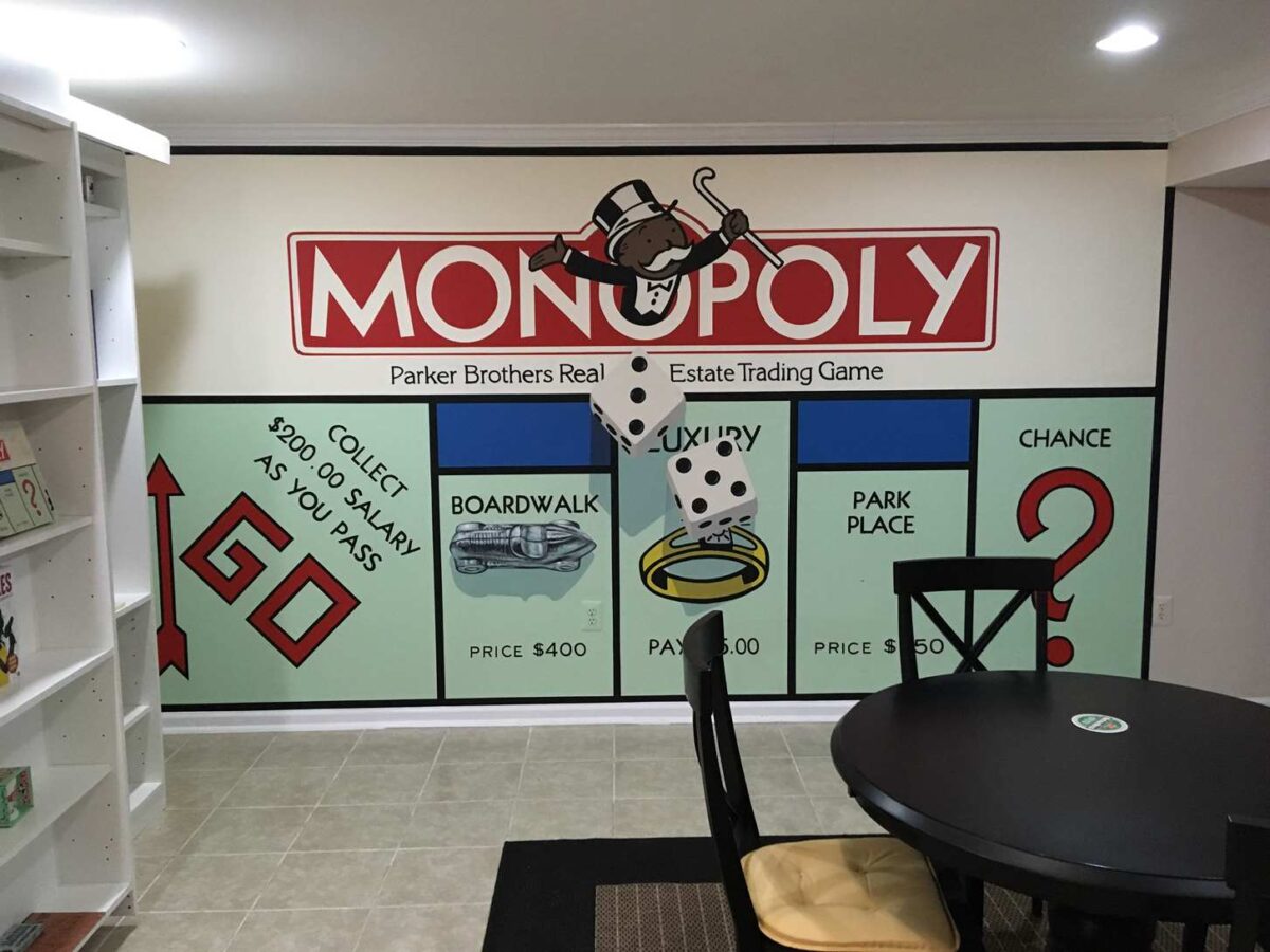 Monopoly Board Mural - Mural Art