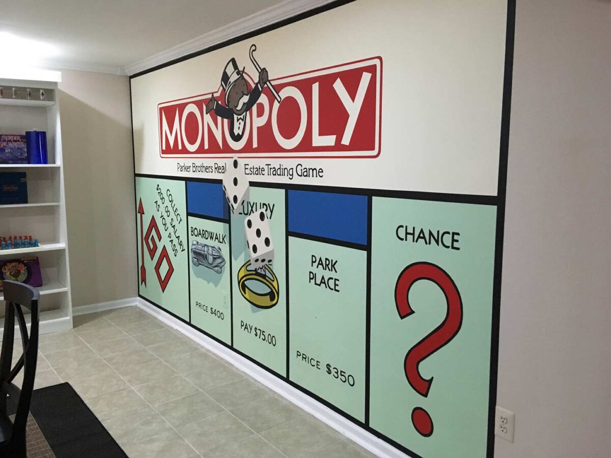 Monopoly Board Mural - Mural Art