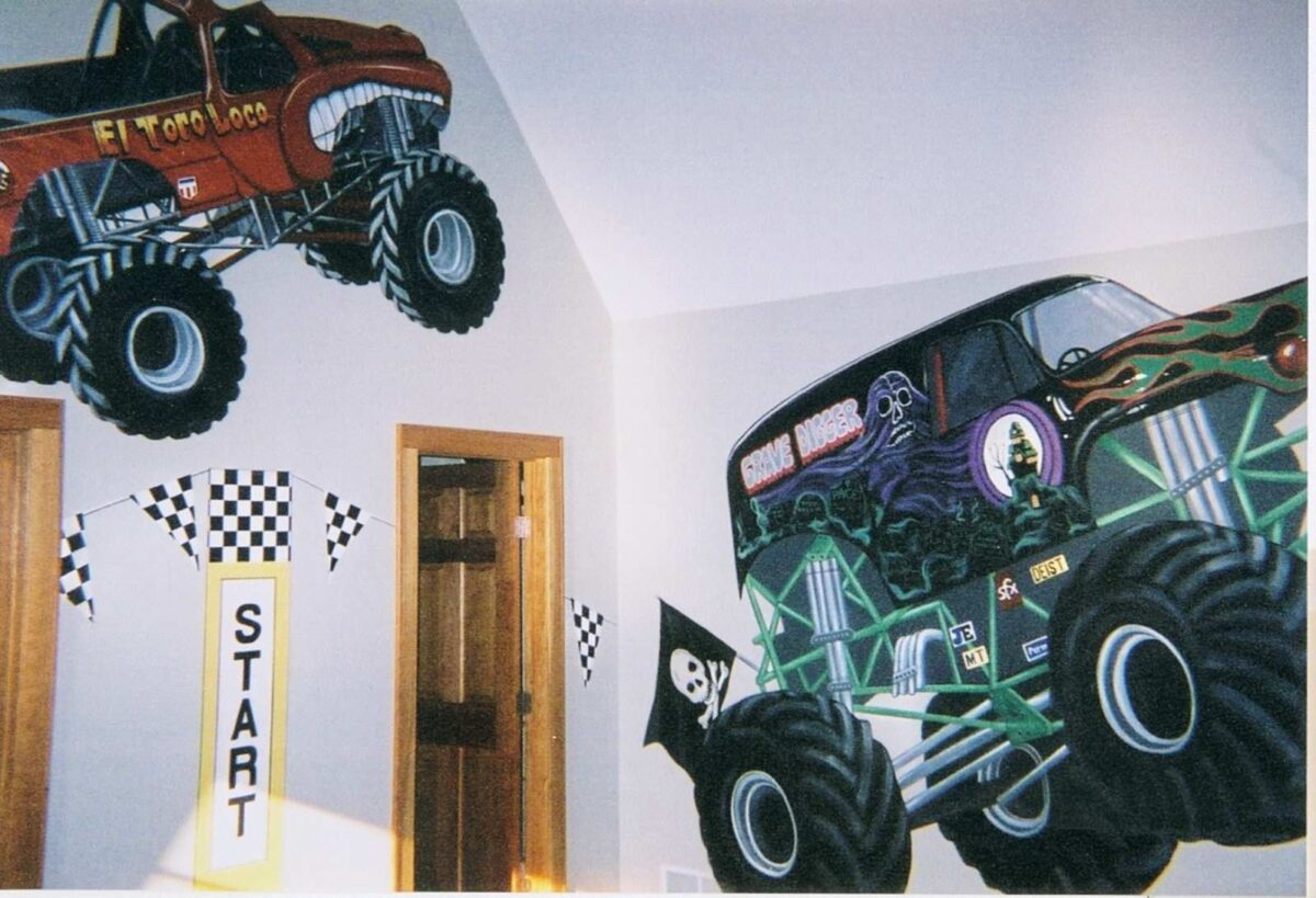Monster Trucks Mural - Mural Art