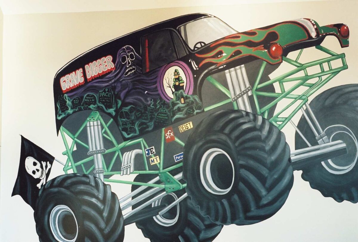 Monster Trucks Mural - Mural Art
