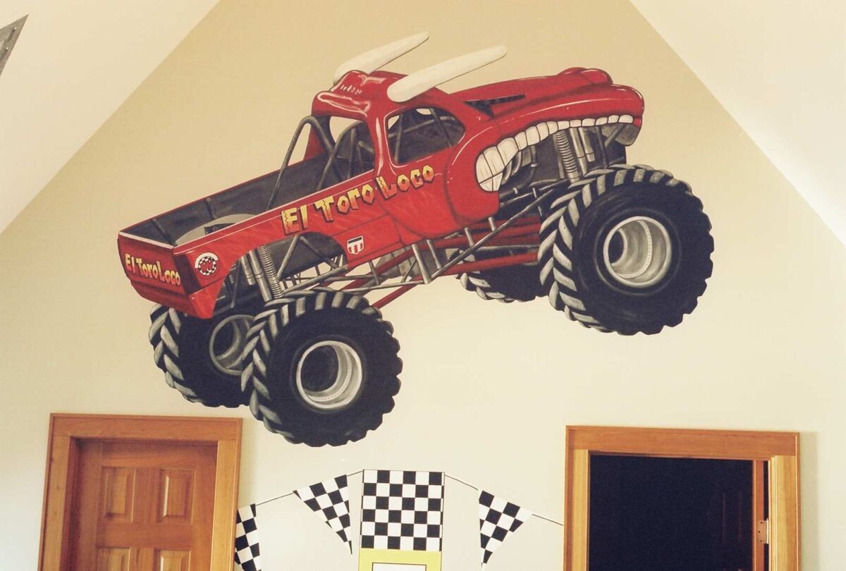 Monster Trucks Mural - Mural Art