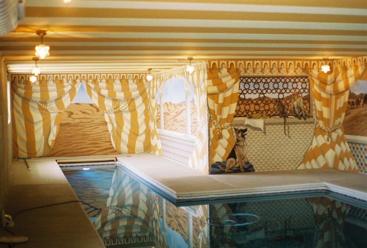 Moroccan Indoor Pool Mural - Mural Art