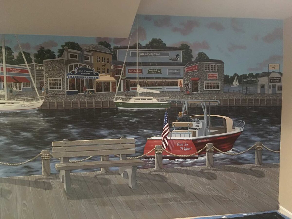 New England Harbortown Mural - Mural Art