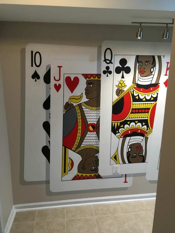 Poker Cards Mural - Mural Art