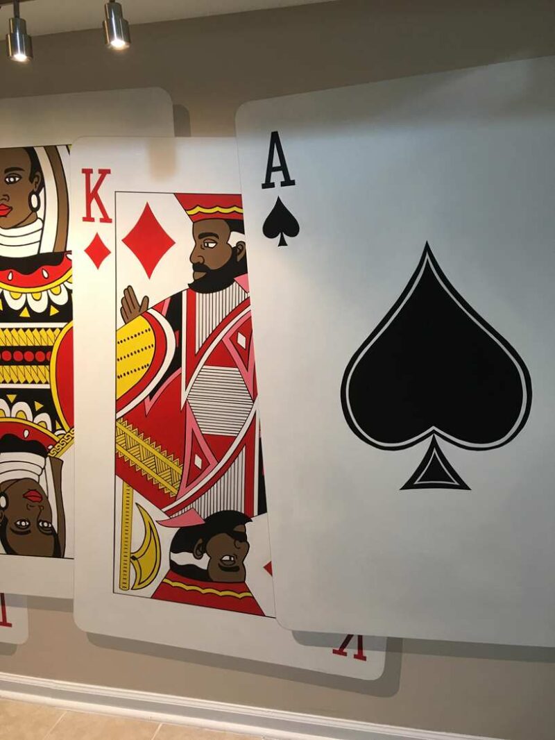 Poker Cards Mural - Mural Art