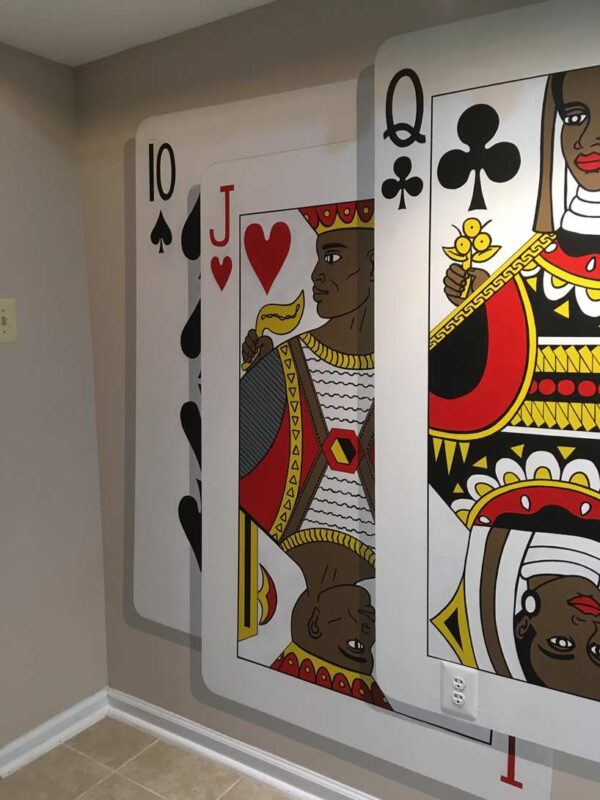 Poker Cards Mural - Mural Art