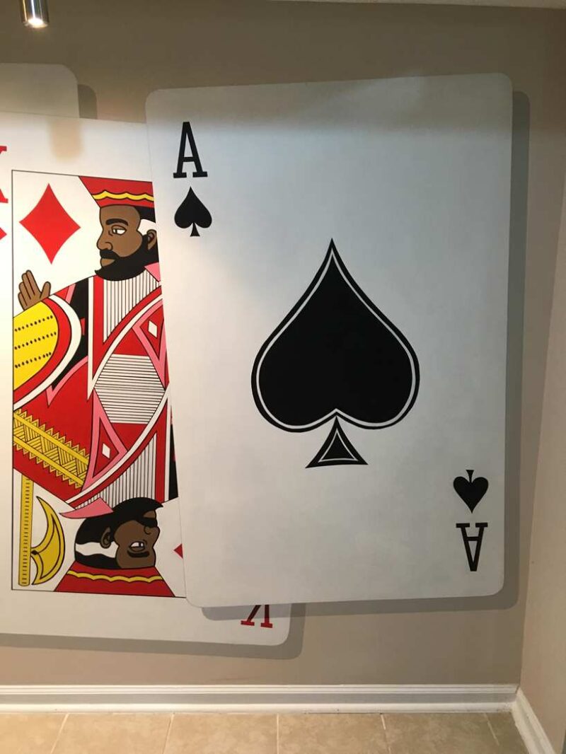 Poker Cards Mural - Mural Art