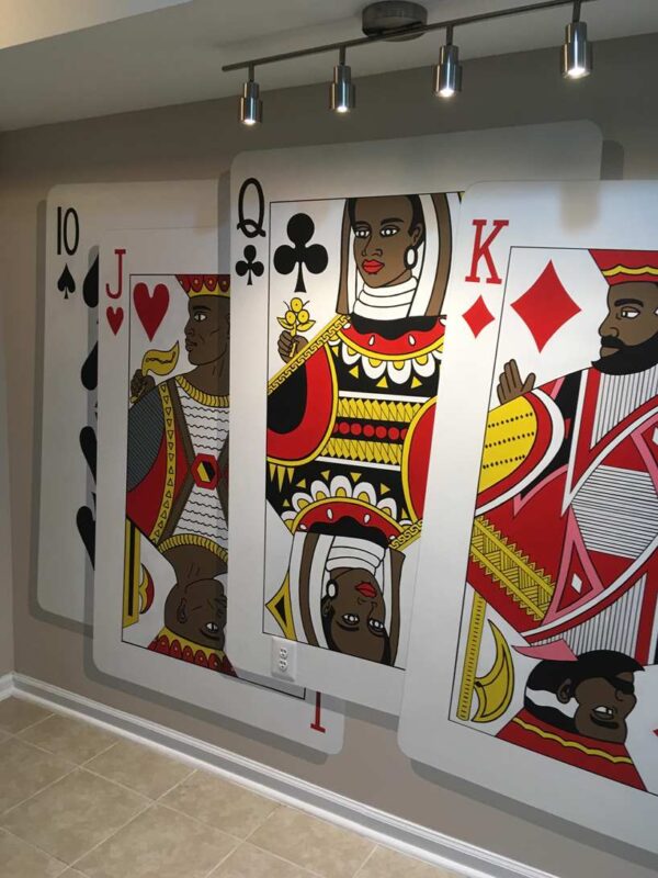 Poker Cards Mural - Mural Art