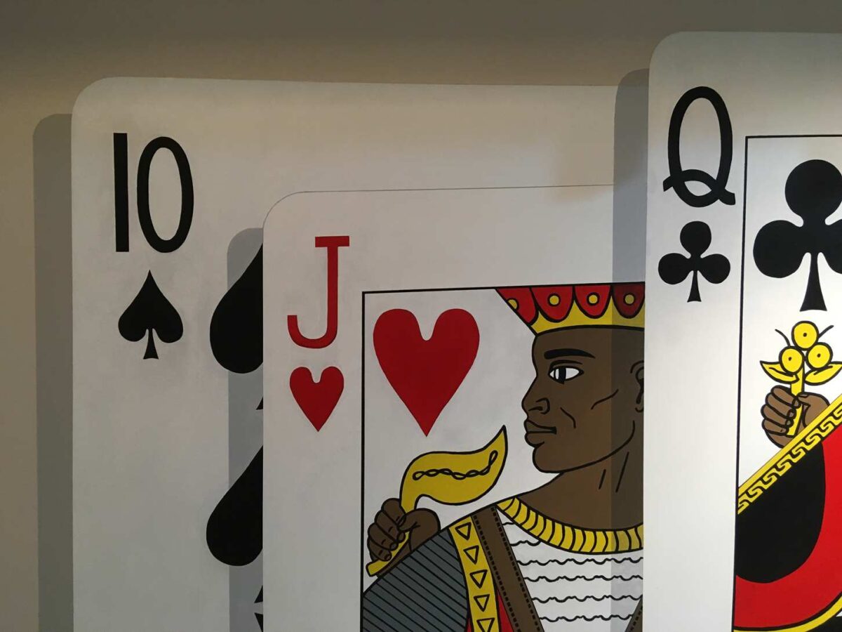 Poker Cards Mural - Mural Art