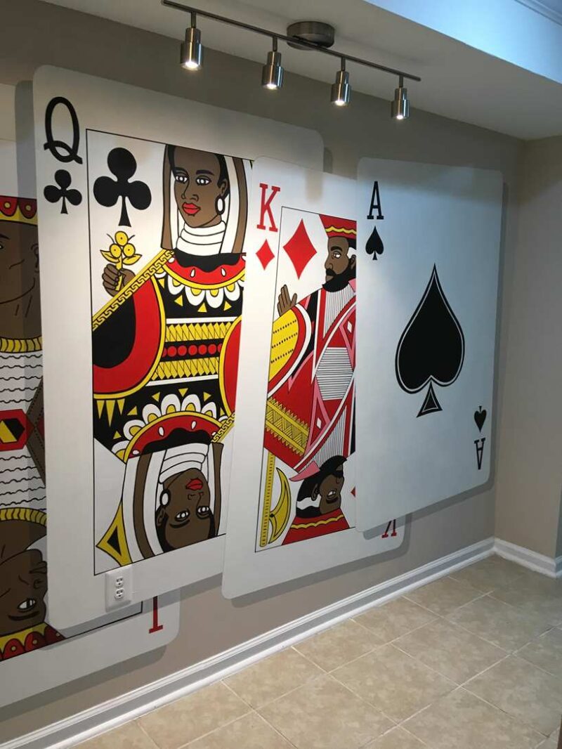 Poker Cards Mural - Mural Art