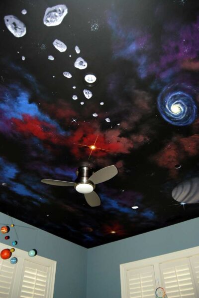 Space Themed Ceiling Mural - Mural Art