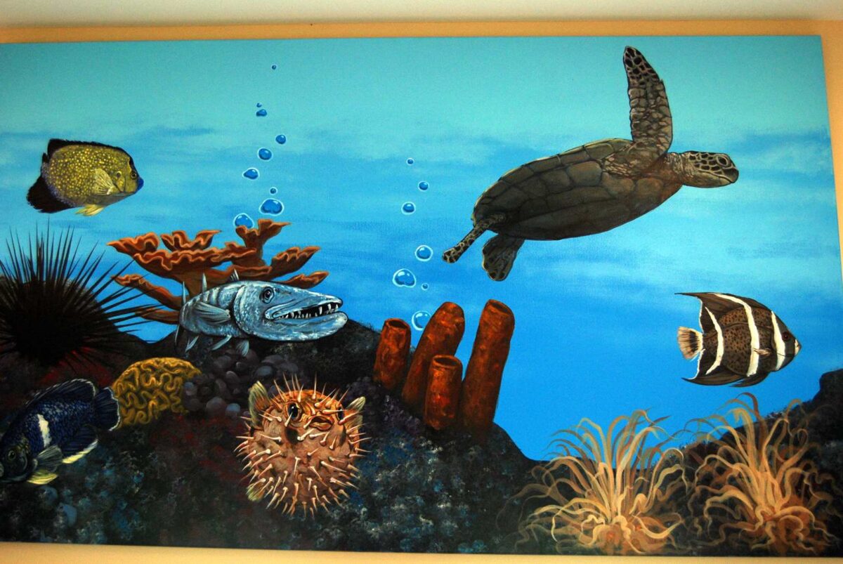 Three Tier Ocean Paintings - Mural Art